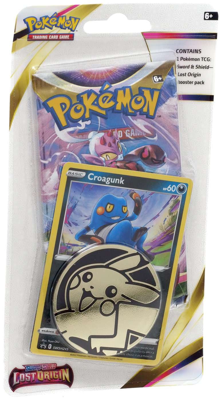 Pokemon Sword & Shield Lost Origin Croagunk Checklane BLISTER Pack ...