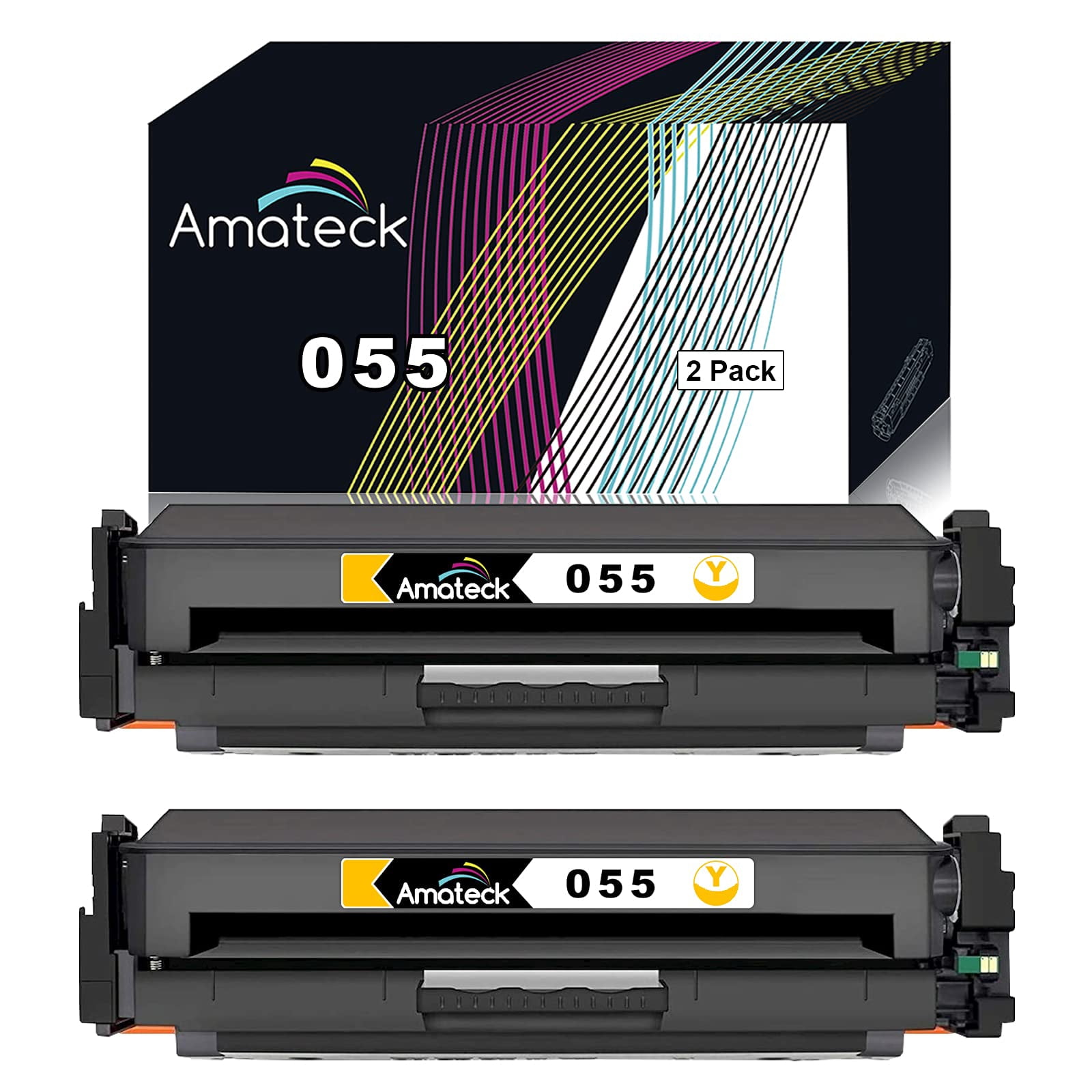 Amateck Compatible Toner Cartridge Replacement for 055 3013C001 Yellow ...