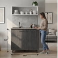 TUHOME Napoles Utility Sink Complete with Faucet Included, Freestanding ...