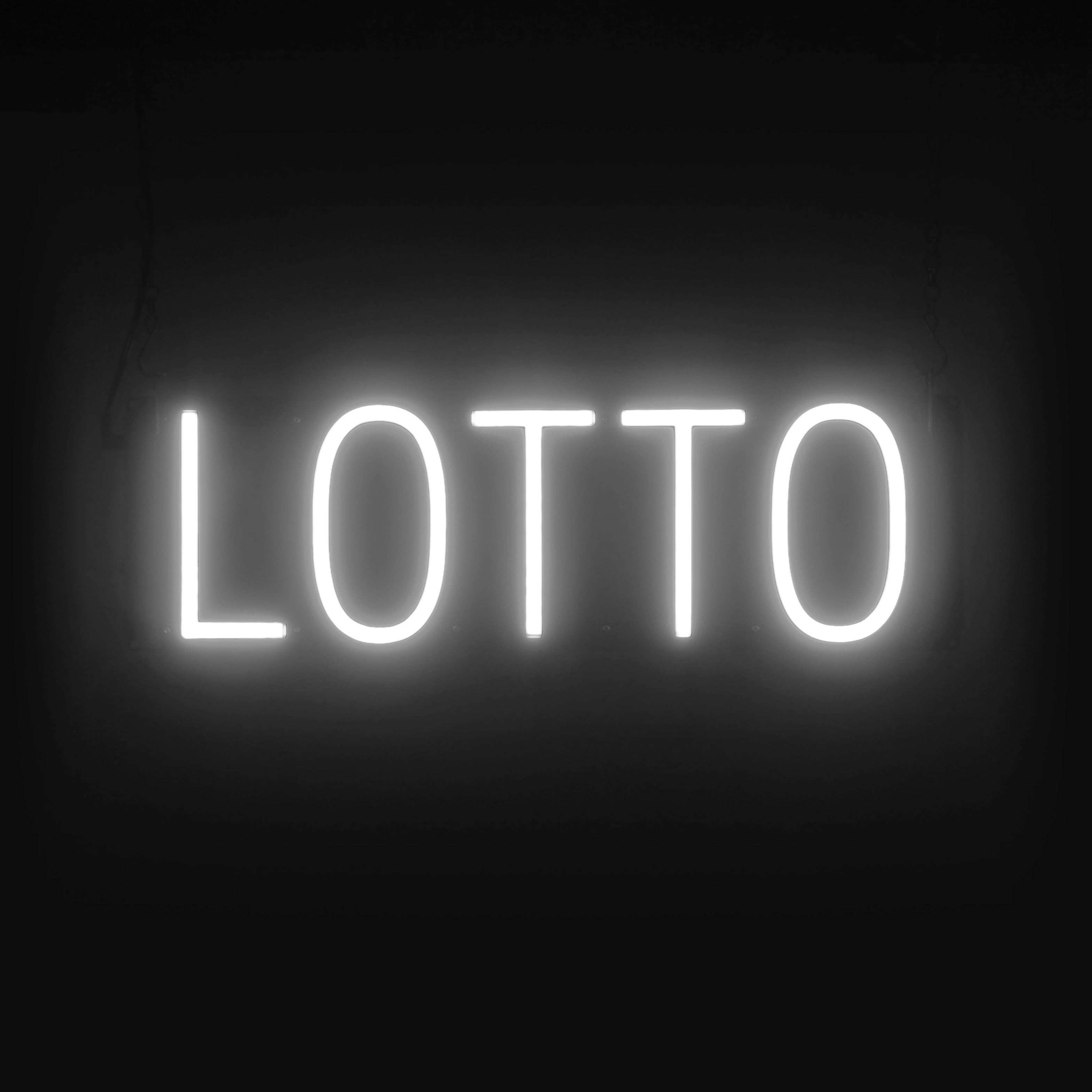 SpellBrite LOTTO LED Sign for Business. 20.4" x 6.3" White LOTTO Sign ...
