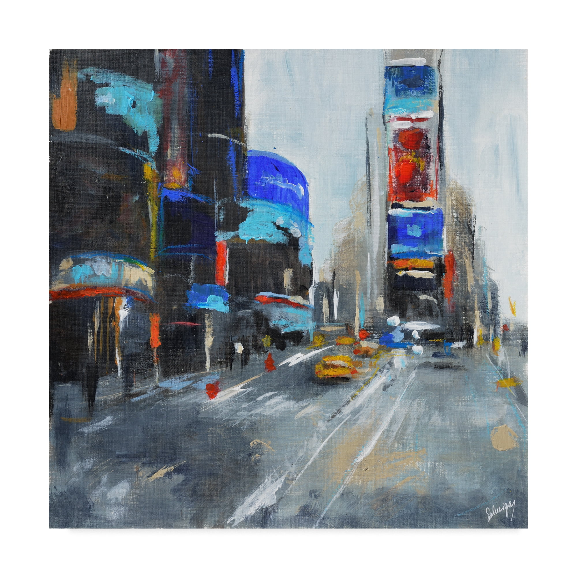 Trademark Fine Art 'Times Square New York' Canvas Art by Solveiga ...