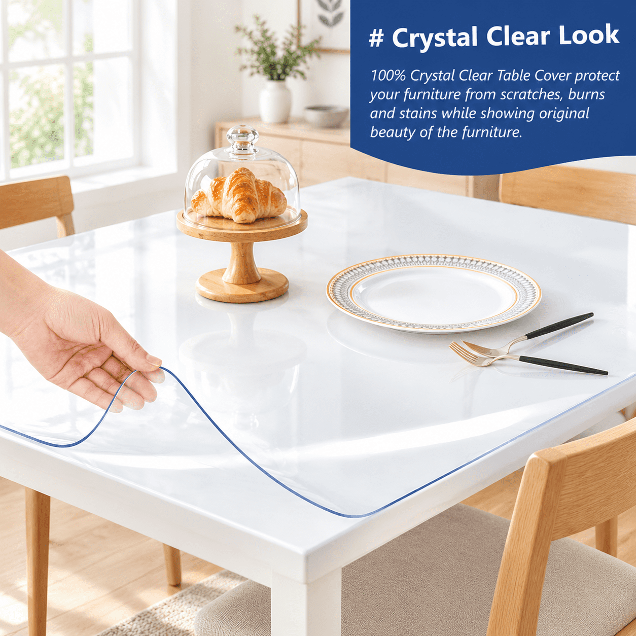 12x24 Inch Clear Table Pad Protector Waterproof Heavy Duty Desk Cover ...