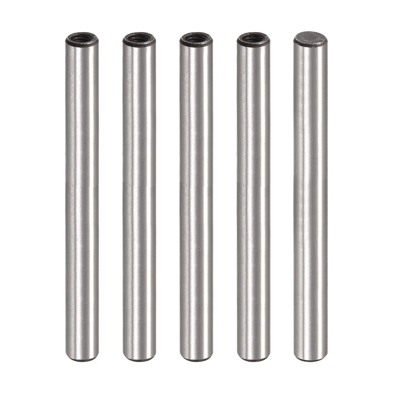 M3 Internal Thread Dowel Pin 5 Pack 5x50mm Chamfering Flat Carbon Steel ...