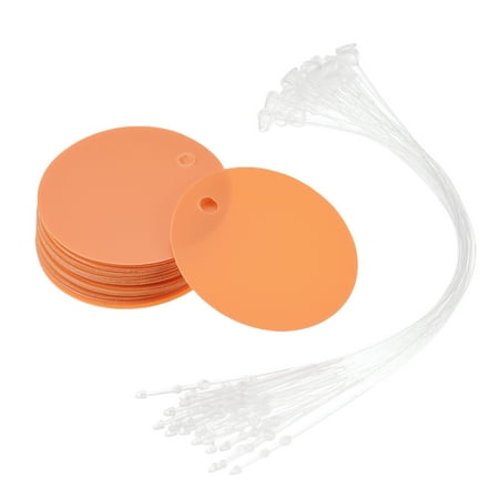 Unique Bargains 1.17 inch Round Plastic Tags Tear Proof Waterproof ...