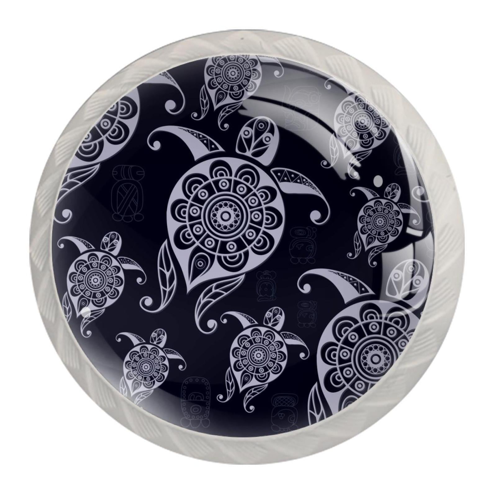 4 Pcs Boho Blue Sea Turtle Tortoise Knobs for Kitchen Cabinet Cupboard ...