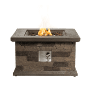 Mayfair Lightweight Concrete Outdoor 50,000 BTU Rectangular Fire Pit ...