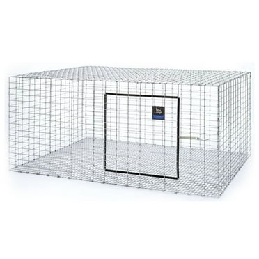 Pawhut Large Indoor/Outdoor Bunny Hutch Cage with Wheels and Rolling ...