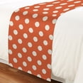 Bed Runner Orange Polka Dots Bedding Scarves Soft Decorative Bed Flag ...