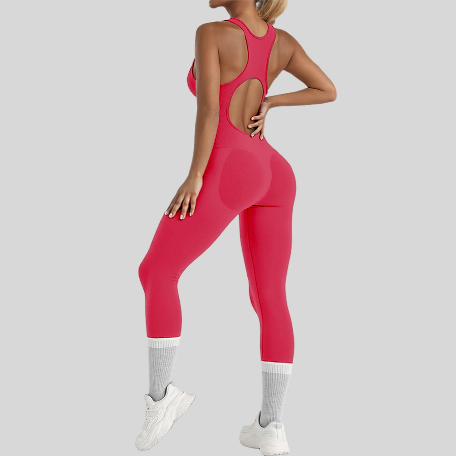 Mono de entrenamiento para mujer, de manga larga, con cremallera frontal y espalda descubierta ...