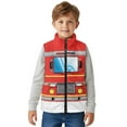 chaqlin Fire Engine Vest Jacket for Boys 4T Casual Sleeveless Winter ...