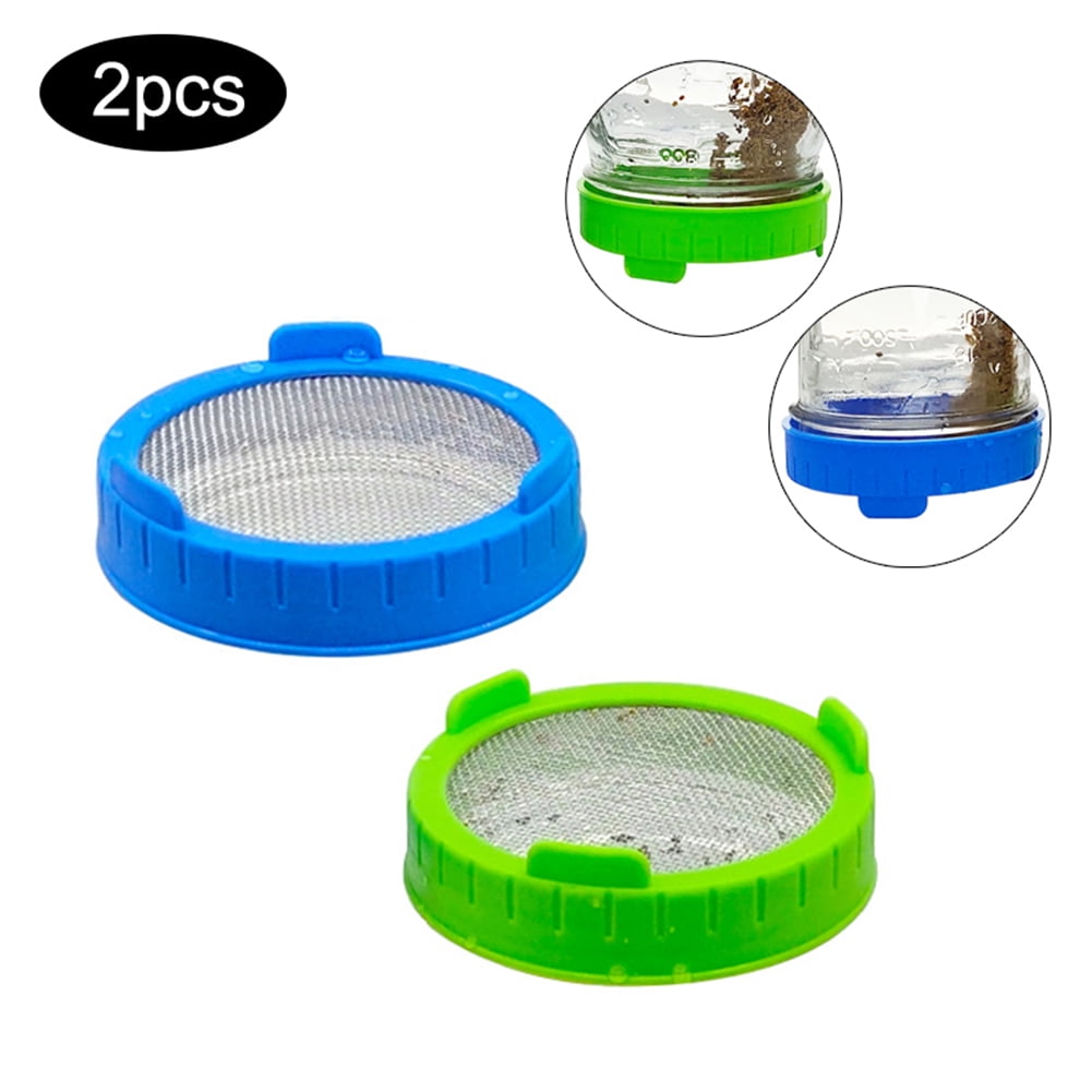 2pcs Seed Sprouting Lids Filters with Stainless Steel Mesh Seed ...