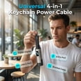 4 IN 1 DIGITAL DISPLAY KEYCHAIN CHARGING CABLE Multi Device Adaptive ...