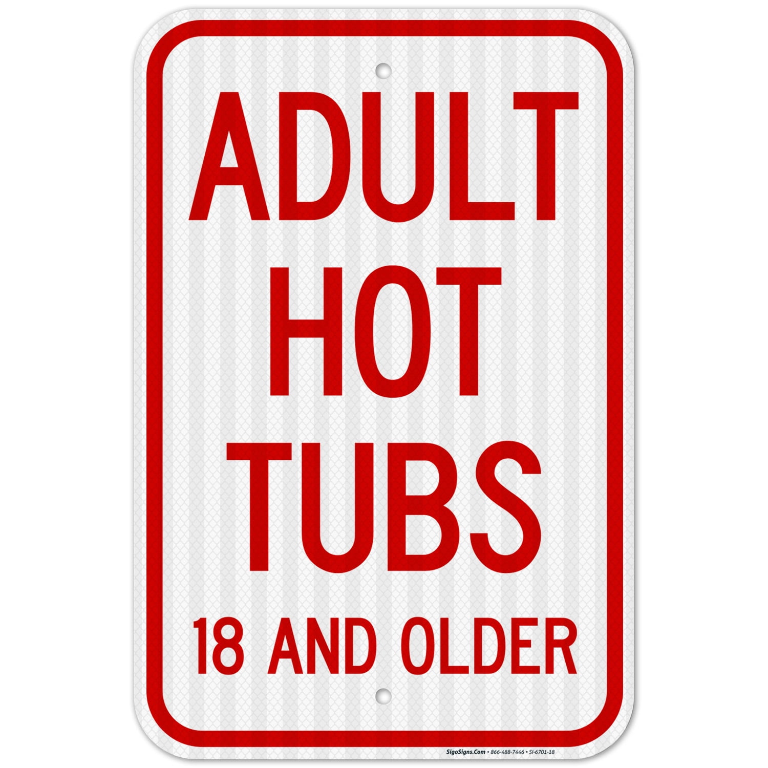 Adult Hot Tubs Sign, Pool Sign, - Walmart.com