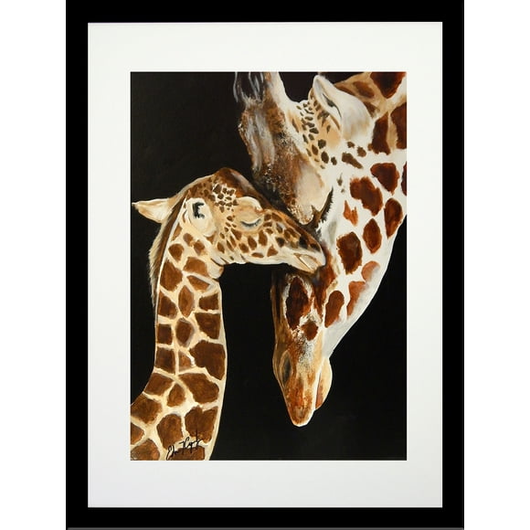 First Kiss Giraffe Print