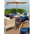 Eiffel Tower Rectangle Outdoor Tablecloth with Umbrella Hole Park Path ...