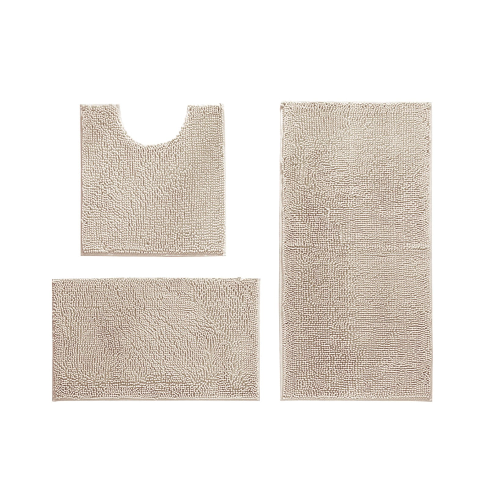 3 Piece Bathroom Rug Set, Slip-Resistant Extra Absorbent Washable, 20 ...