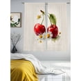 Cherry Sheer Curtains 2 Panels Set Oil Painting Fruit Farmhouse Daisy ...