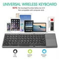 Samsers Foldable Bluetooth Keyboard with Touchpad & Stand, Wireless, Rechargeable, iOS/Android ...