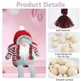 28Pcs 7 Colors Polyester Craft Hair with 12Pcs Natural Wooden Round ...
