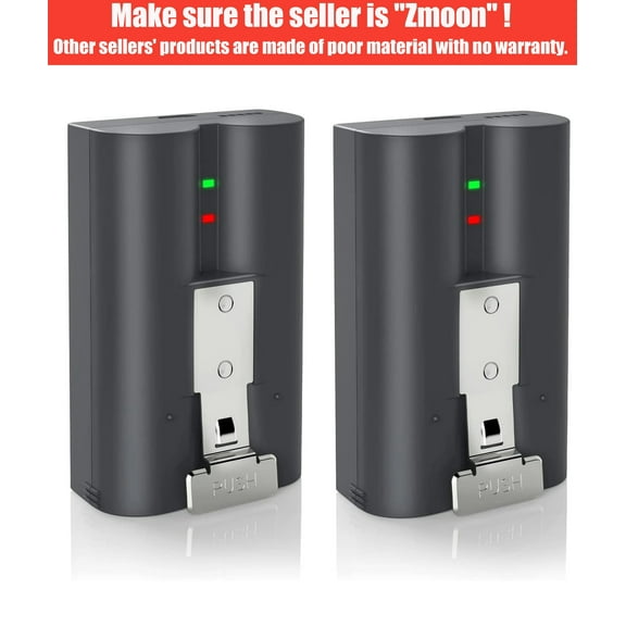 2-Pack 6040mAh Replacement Battery with Charger Station for -Doorbell ...