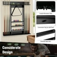 Topbuy Wall-Mounted Billiard Pool Cue Rack Pool Sticker Holder for ...