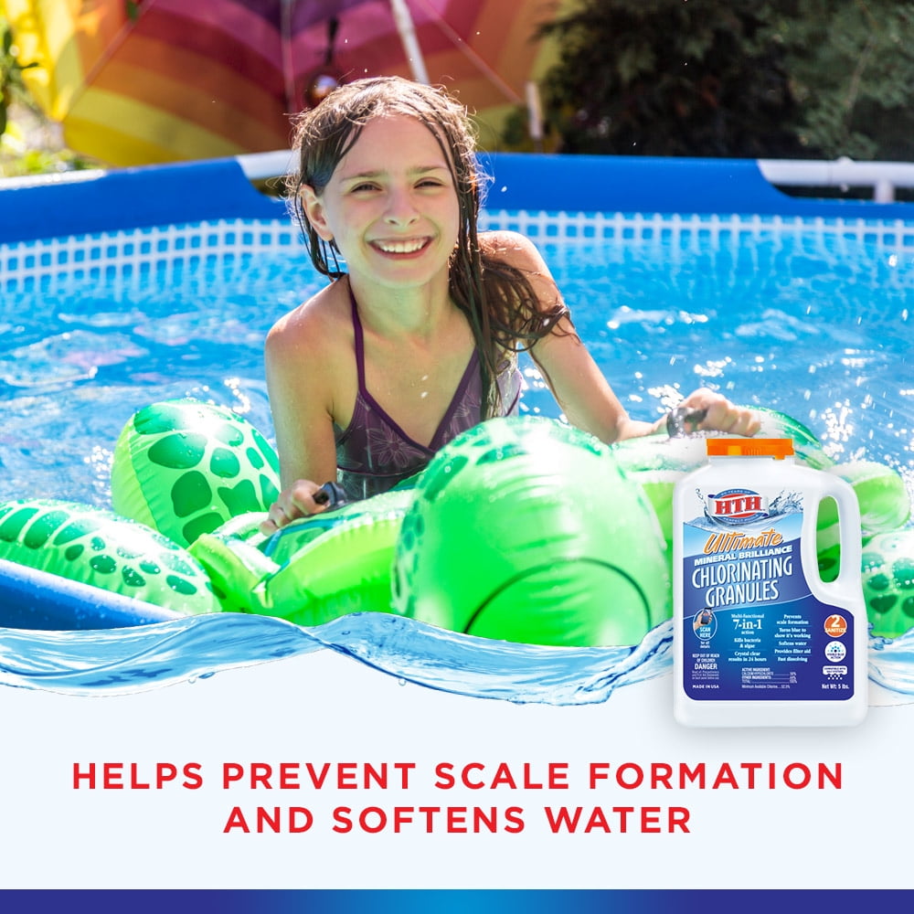 HTH 7-in-1 Mineral Brilliance Chlorine Granules, Algae Control for ...