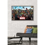 Marvel Comics - The Marvel Lineup Wall Poster, 22.375" x 34", Framed ...