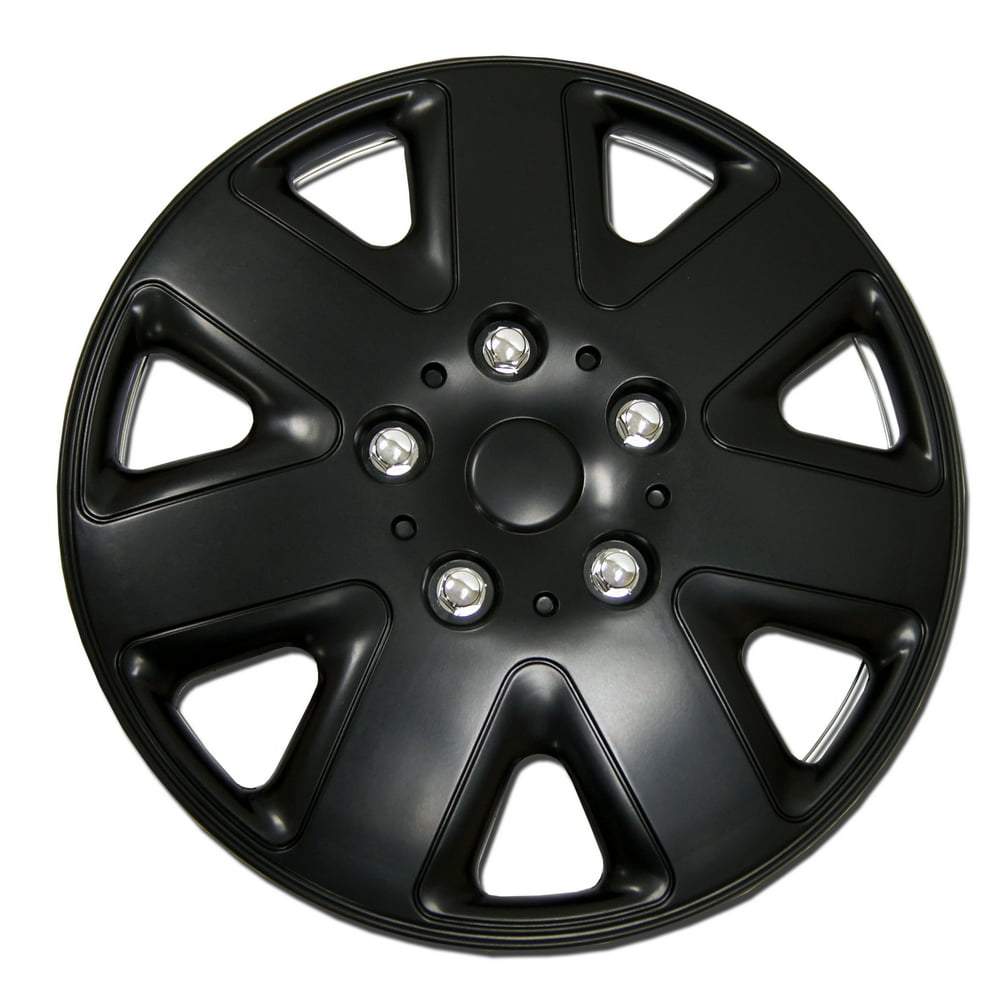 Set of 4 Matte Black Snap-On Hubcaps 17" WC-17-1026-B - Hub Caps Wheel ...