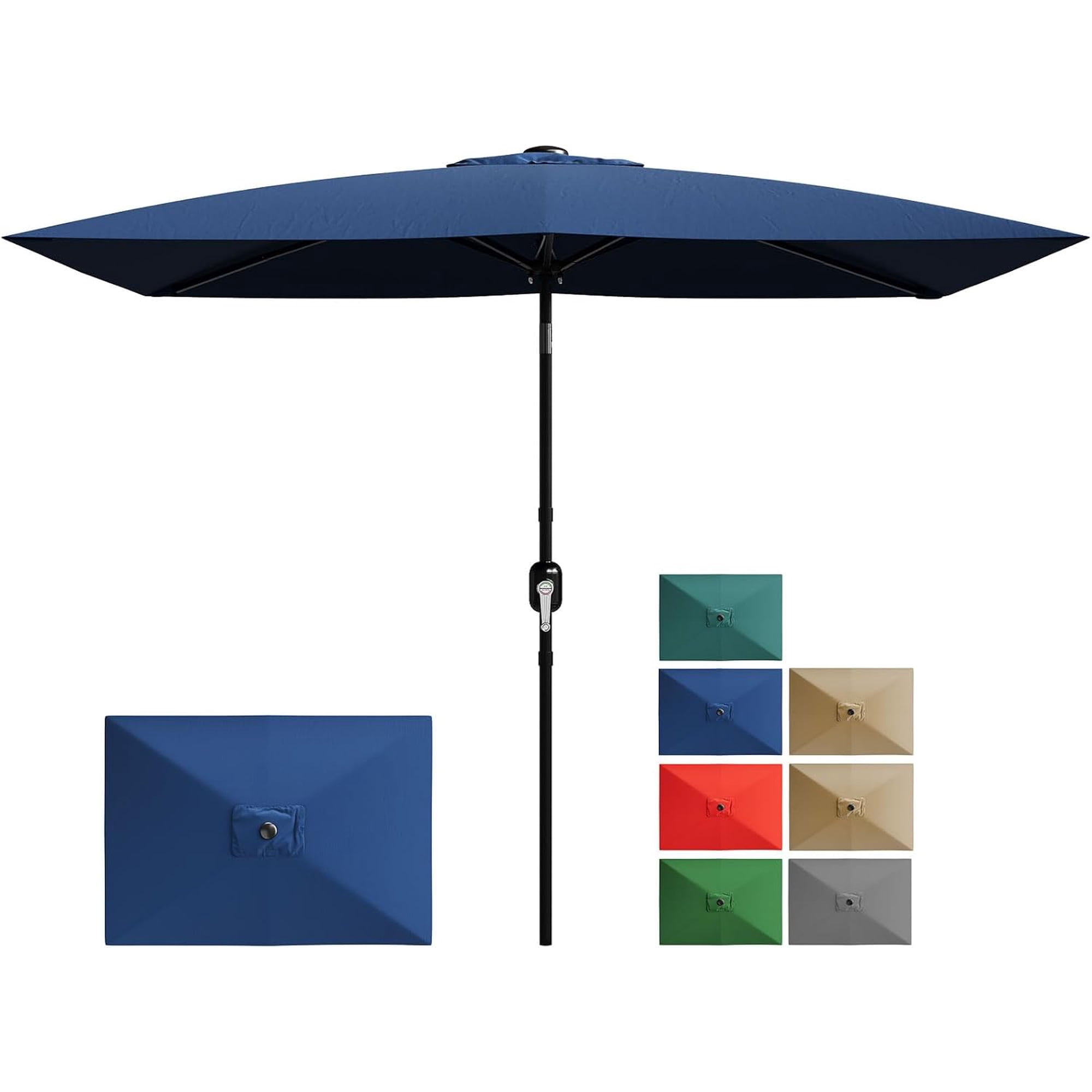 Click here for Yusazens 6.5x10ft Rectangular Patio Umbrella  Iron... prices