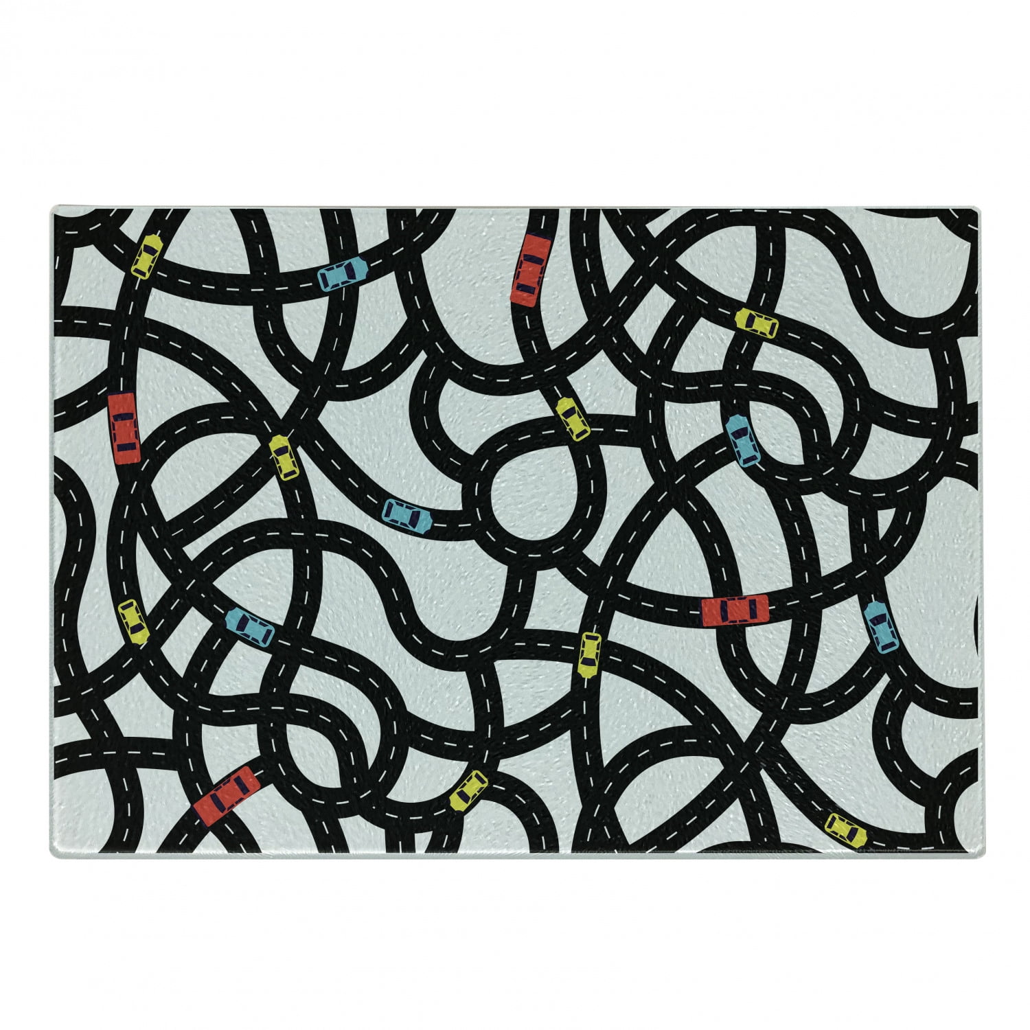 Cars Cutting Board, Intertwining Roads with Cars on Them Complicated ...