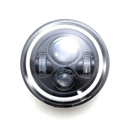 7inch Led Headlight H4 H13 Amber Angel Eyes For Jeep Cj Jk Tj Wrangler ...