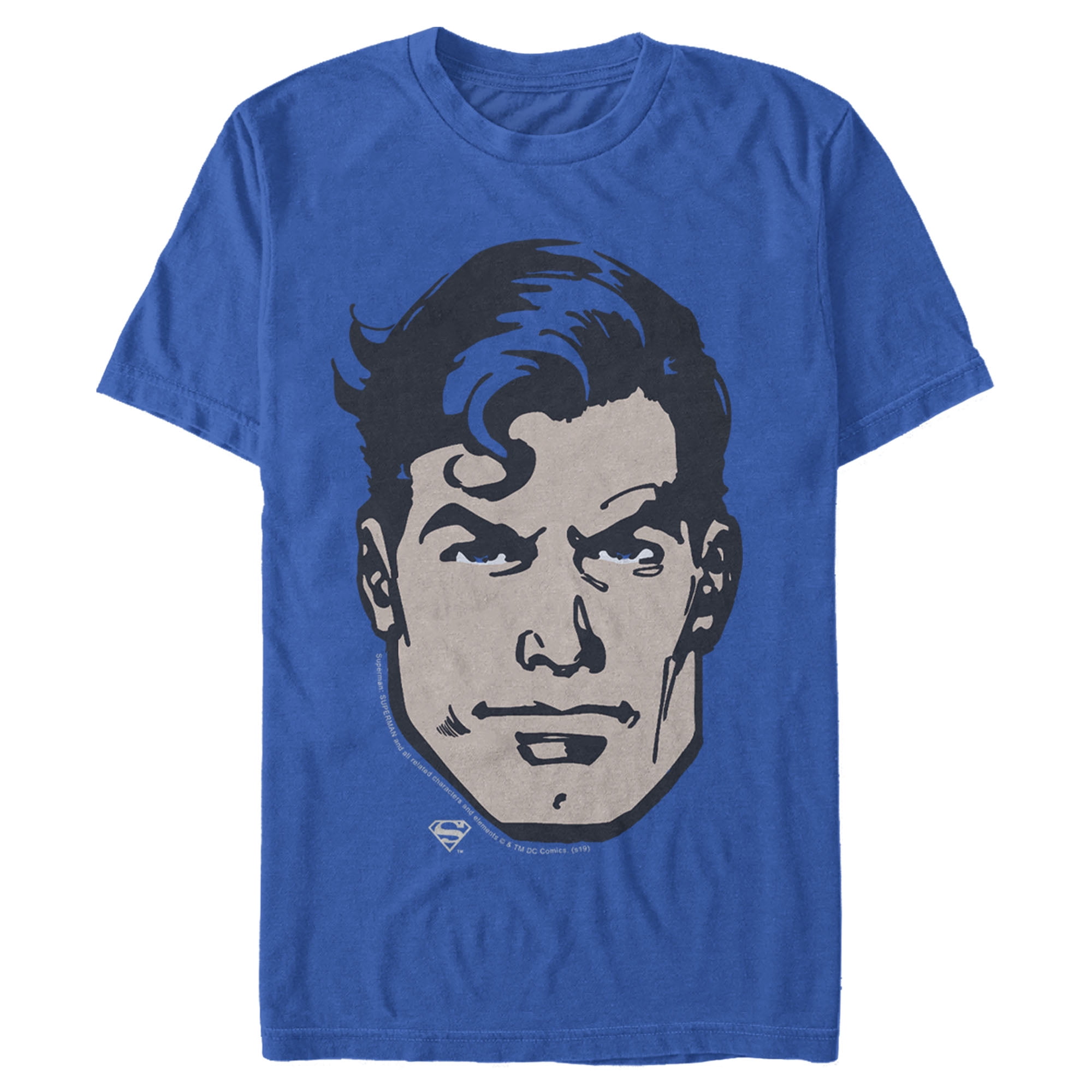 Men's Superman Classic Clark Kent Portrait Graphic Tee Royal Blue 2X ...