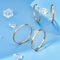 2Pcs 304 Stainless Steel Plain Bangles Stainless Steel Color Inner ...