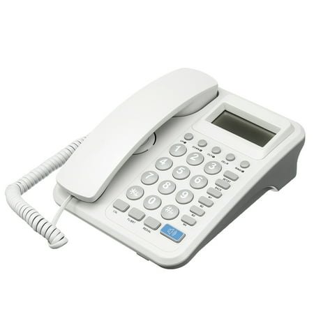 White Desktop Home Business Office Corded Phone Telephone LCD | Walmart ...