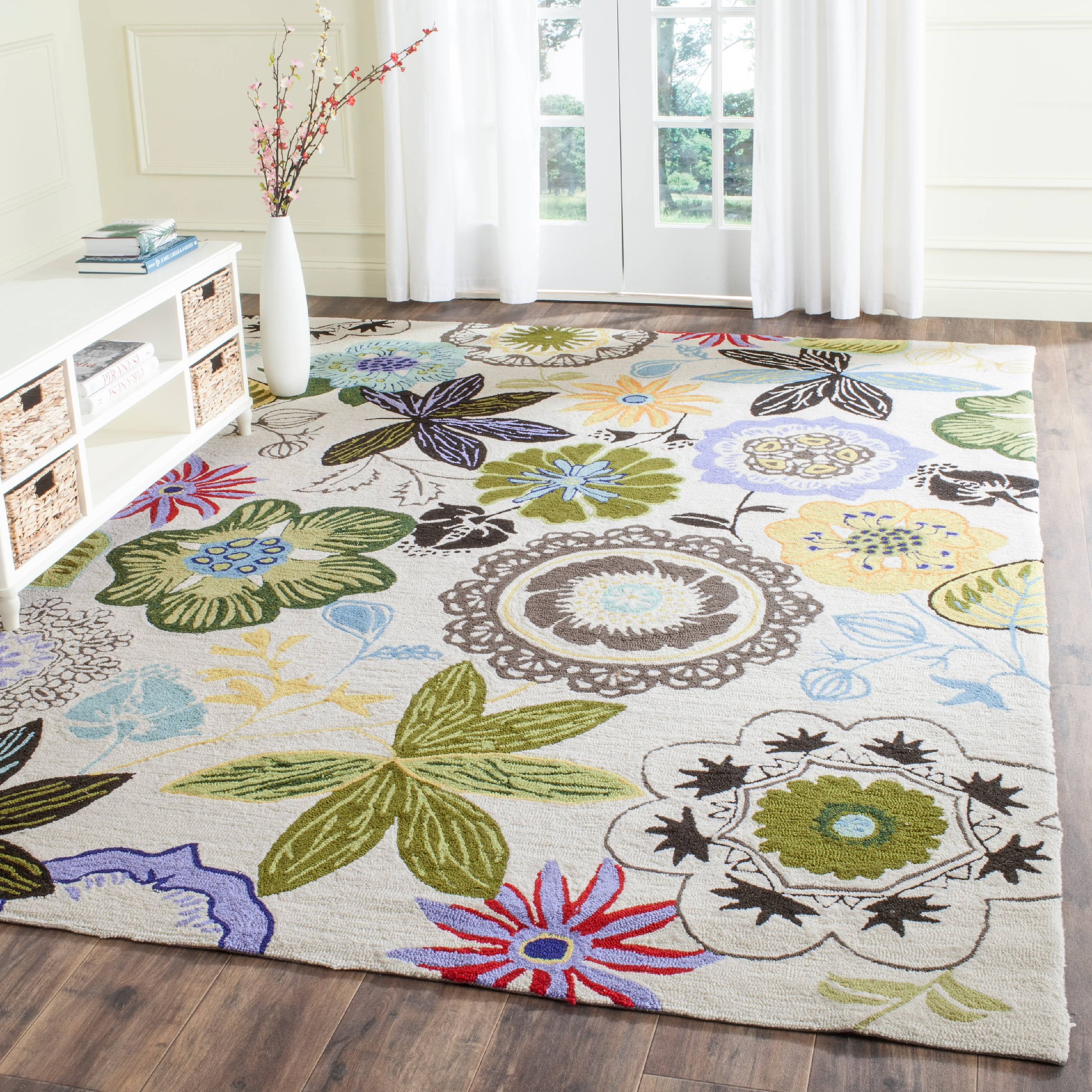 Safavieh Four Seasons Abram Novelty Flowers Area Rug Or Runner ...