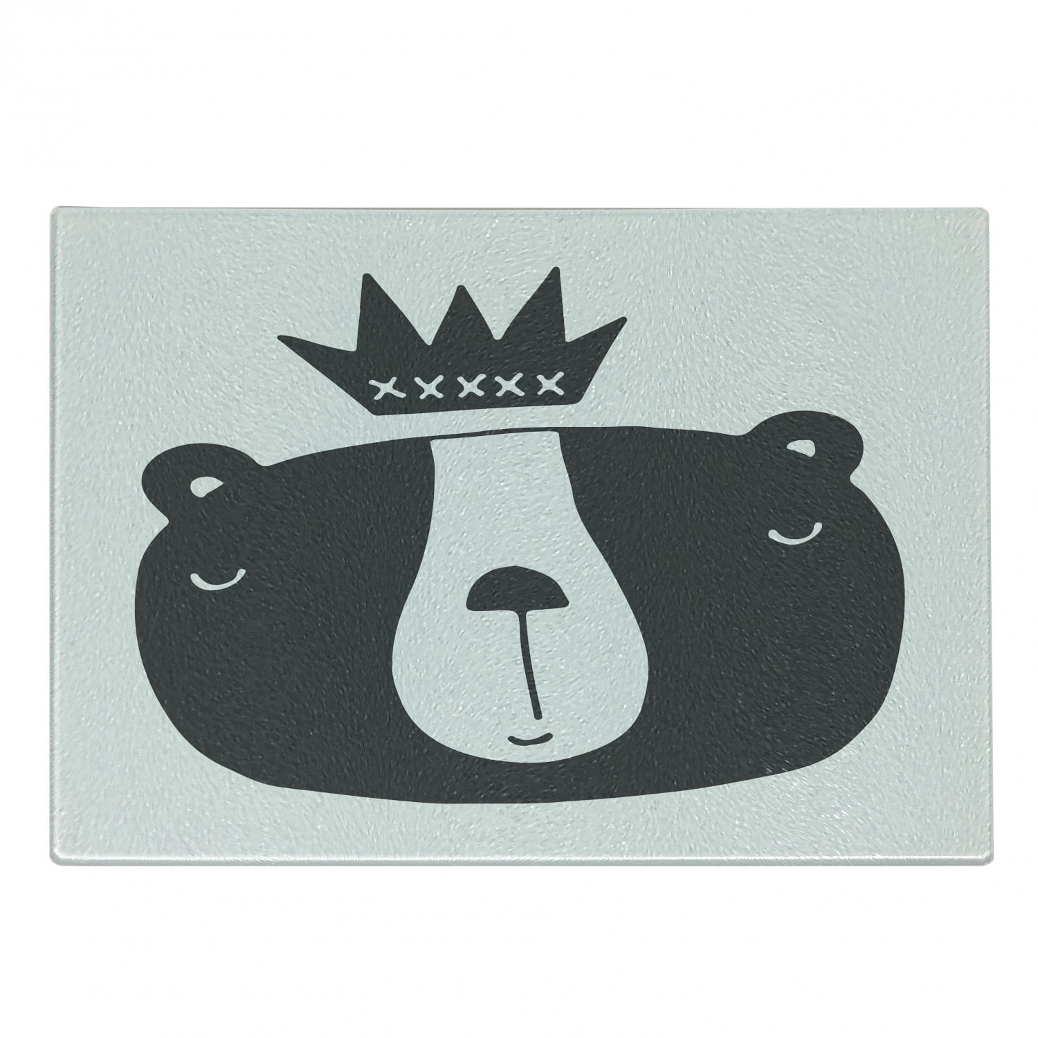 Cartoon Cutting Board, Amusing Bear Character with a Crown Scandinavian ...