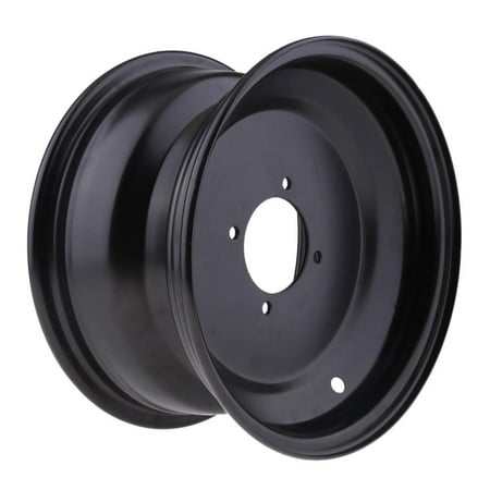 Black Metal 90mm Hole 4 Stud Front Wheel Rim for Quad Dirt Bike ATV ...