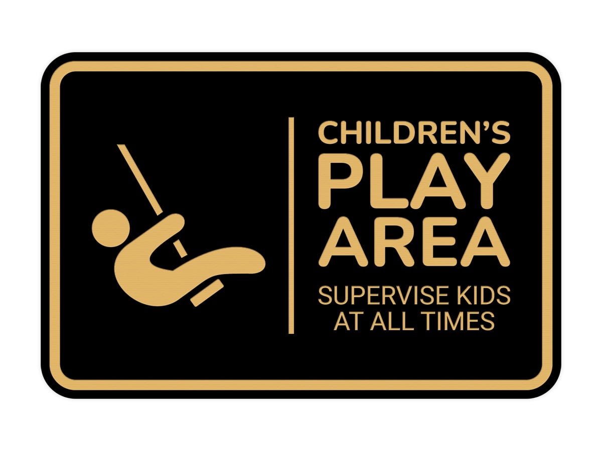 Signs ByLITA Classic Framed Children's Play Area - Supervise Kids at ...