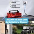 15 AMP 48 Volt Golf Cart Battery Charger Compatible with Club Car 3-Pin ...