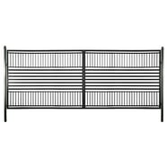 ALEKO Yard Garden Milan Style Steel 2 Fence Black Panels 8 x 5 ft each ...