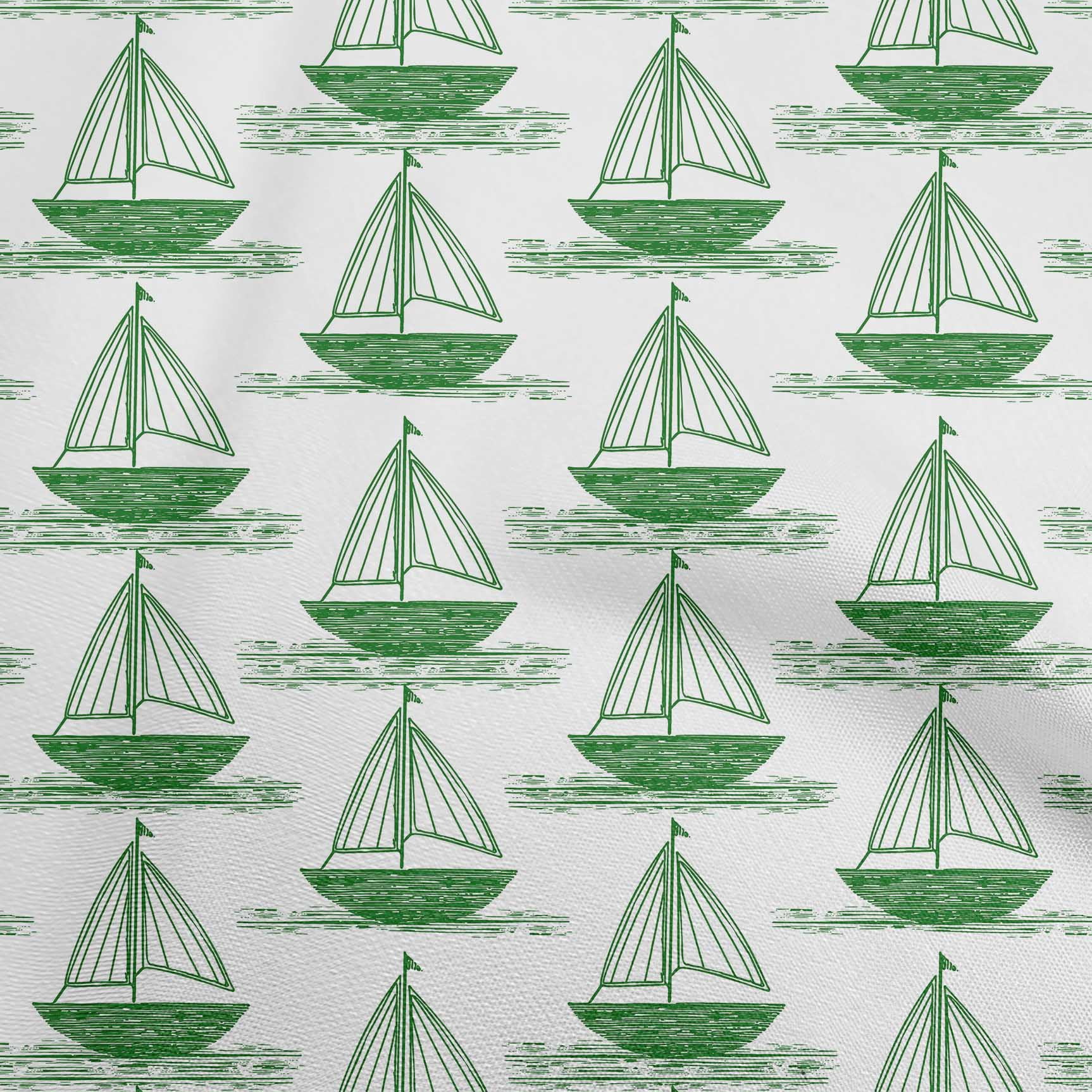oneOone Viscose Chiffon White Fabric Beach Boat Sewing Material Print ...