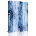 Blue Ink Marble Canvas Wall Art for Living Room, Coastal Nautical Water ...