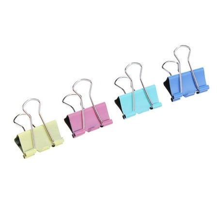 Wuyanis 60pcs/set 15mm Colorful Stainless Steel Binder Clips Paper Clip ...