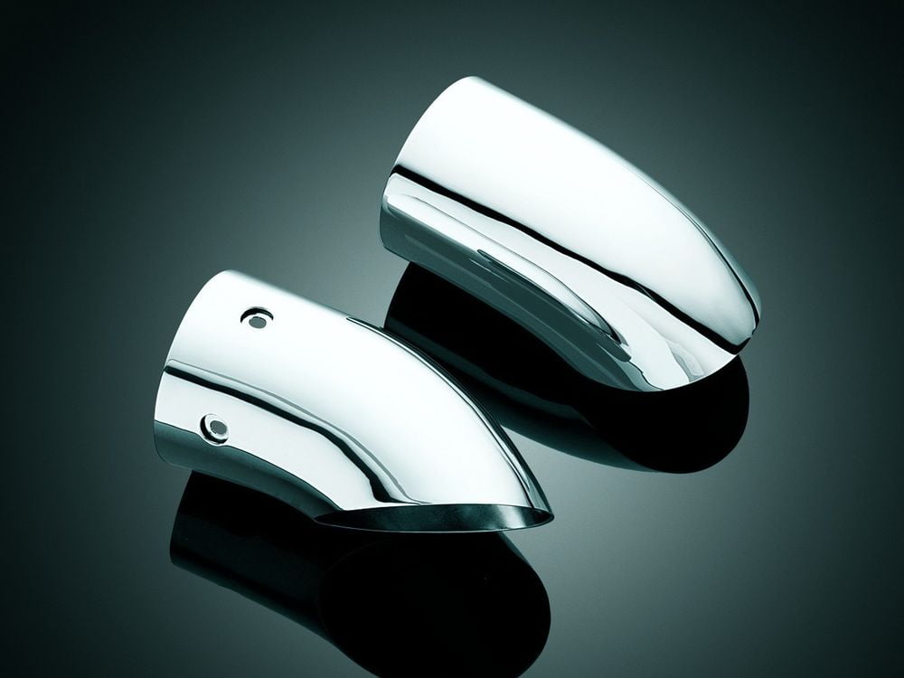 Kuryakyn Chrome Turn Down Exhaust Extensions Muffler Pipe Tips Honda ...