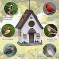 Bird Houses for Outside Rustic Cottage Birdhouse with Thatch Roof ...