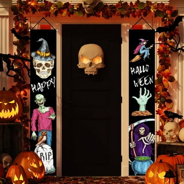 Luxtrada Halloween Decorations Outdoor,Halloween Front Door Welcome ...