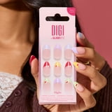 DIGI by Glamnetic Short Almond Artificial Press-on Nails, Digits, 24 ...