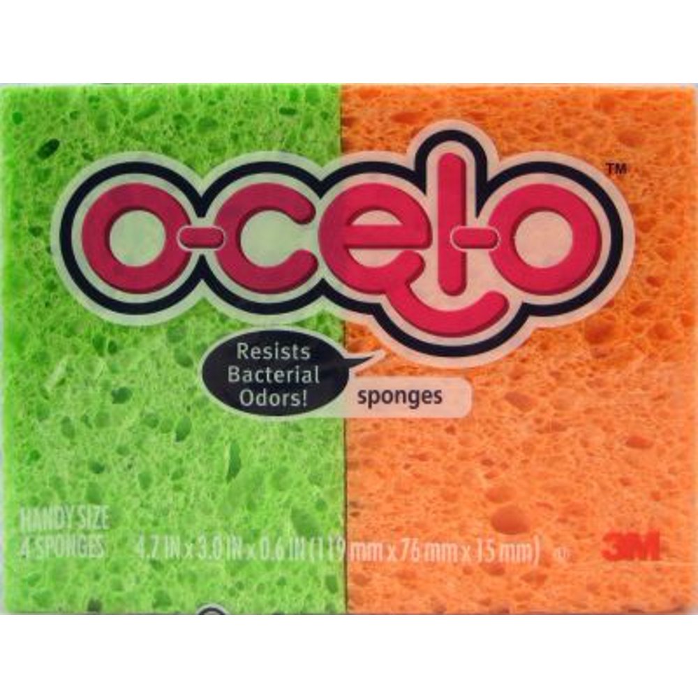 2 Pack - Ocelo Cellulose Sponges, Assorted Colors 4 ea - Walmart.com ...