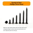 360 pcs M3 M4 M5 Wood Screws Assortment Kit with Blue Drywall Anchor ...