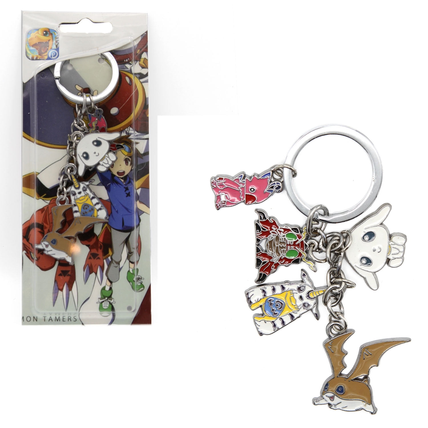 Gabumon Patamon Tentomon Terriermon Biyomon - Digimon 1" Keychain 5 pc ...